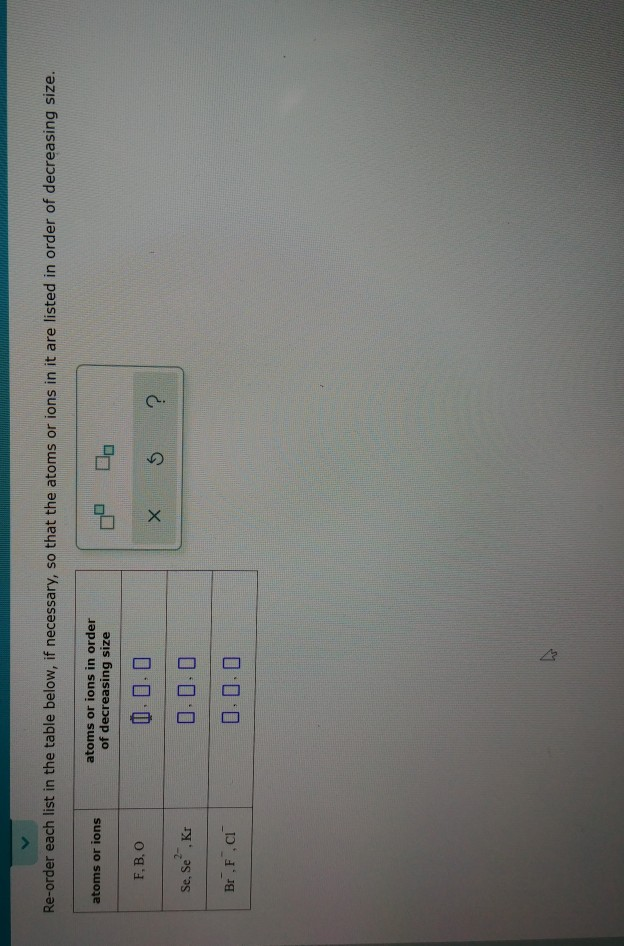 Solved Re-order each list in the table below, if necessary, | Chegg.com