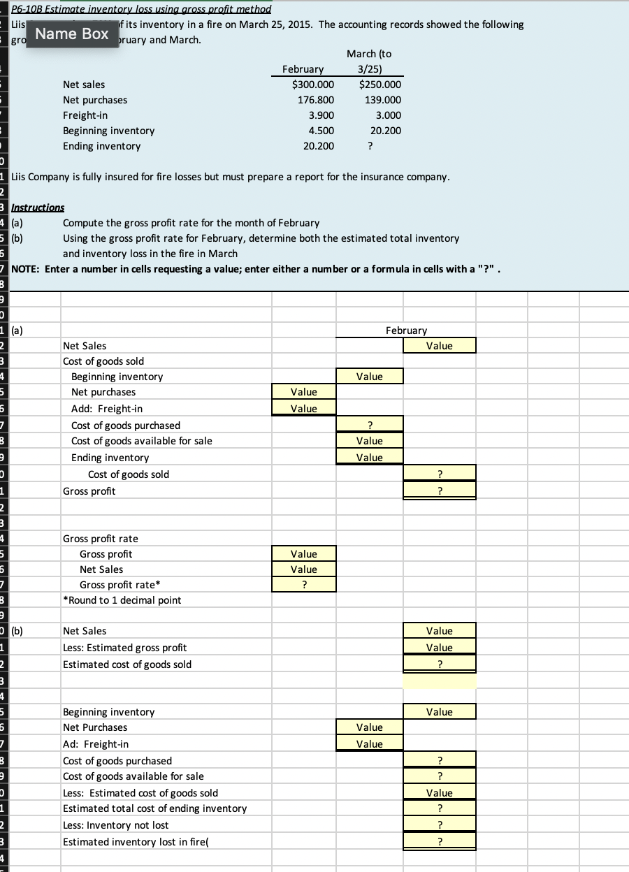 Solved P6-10B Estimate inventory loss using aross profit | Chegg.com
