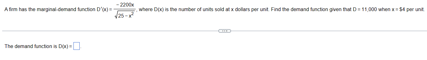 Solved A firm has the marginal-demand function | Chegg.com