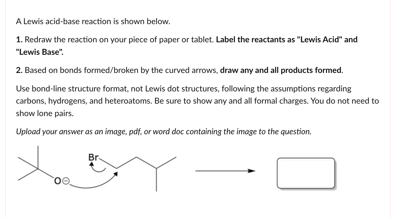 Solved A Lewis acid-base reaction is shown below.Redraw the | Chegg.com