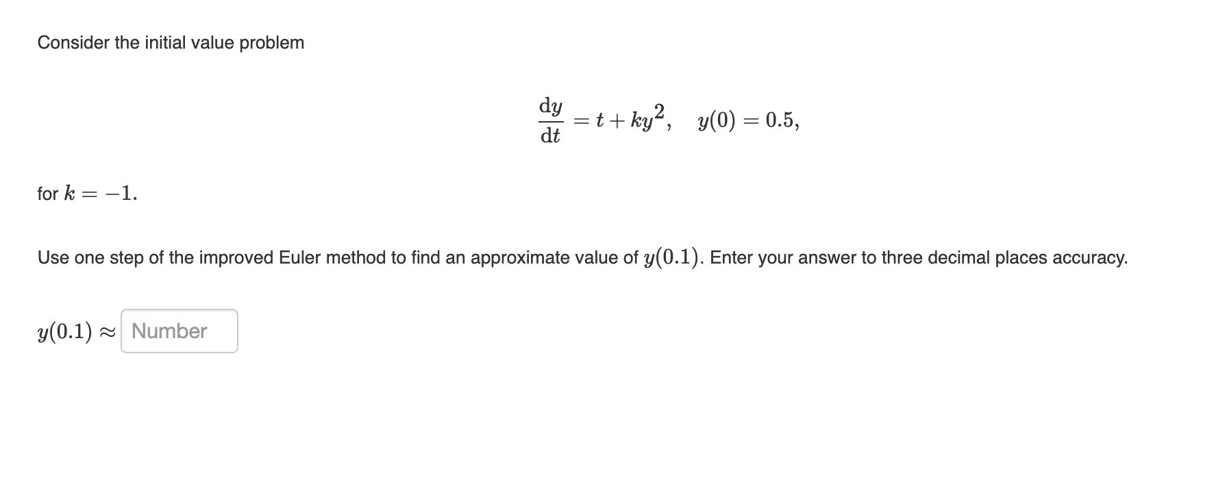 Solved Consider the initial value problem | Chegg.com