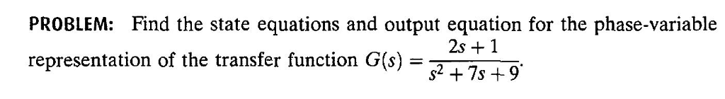 Solved PROBLEM: Find the state equations and output equation | Chegg.com