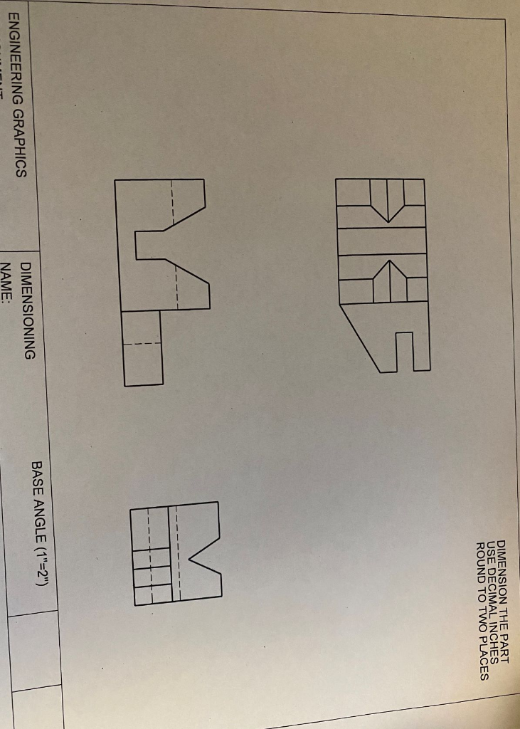 Solved I need help dimensioning this its for my engineering | Chegg.com