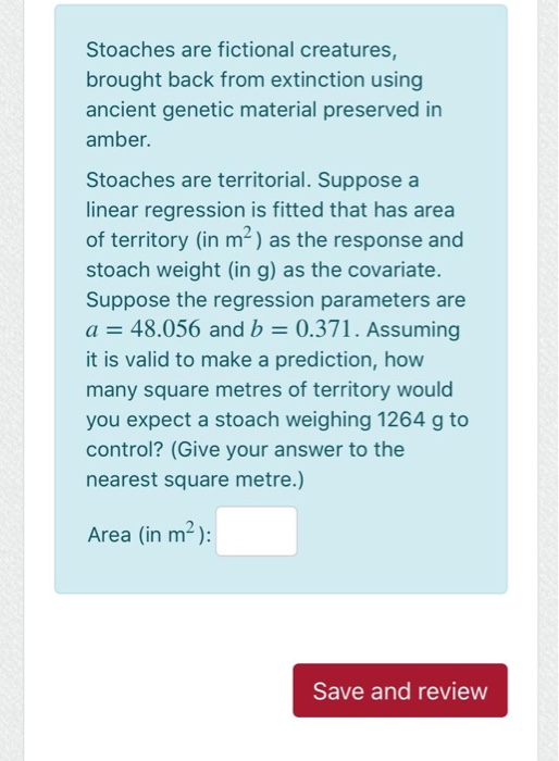 Solved Stoaches are fictional creatures, brought back from | Chegg.com