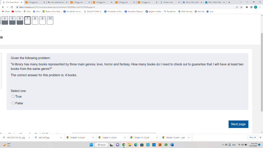 Solved Given the following problem: "A library has many | Chegg.com