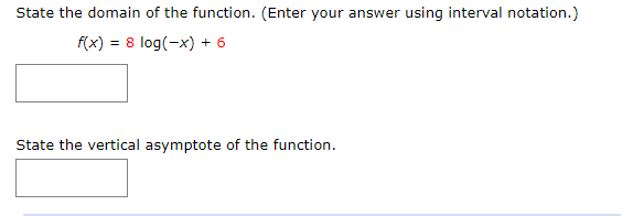 Solved State the domain of the function. (Enter your answer | Chegg.com