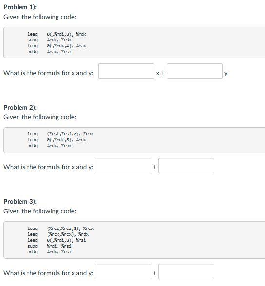 Solved Problem 1): Given the following code: What is the | Chegg.com