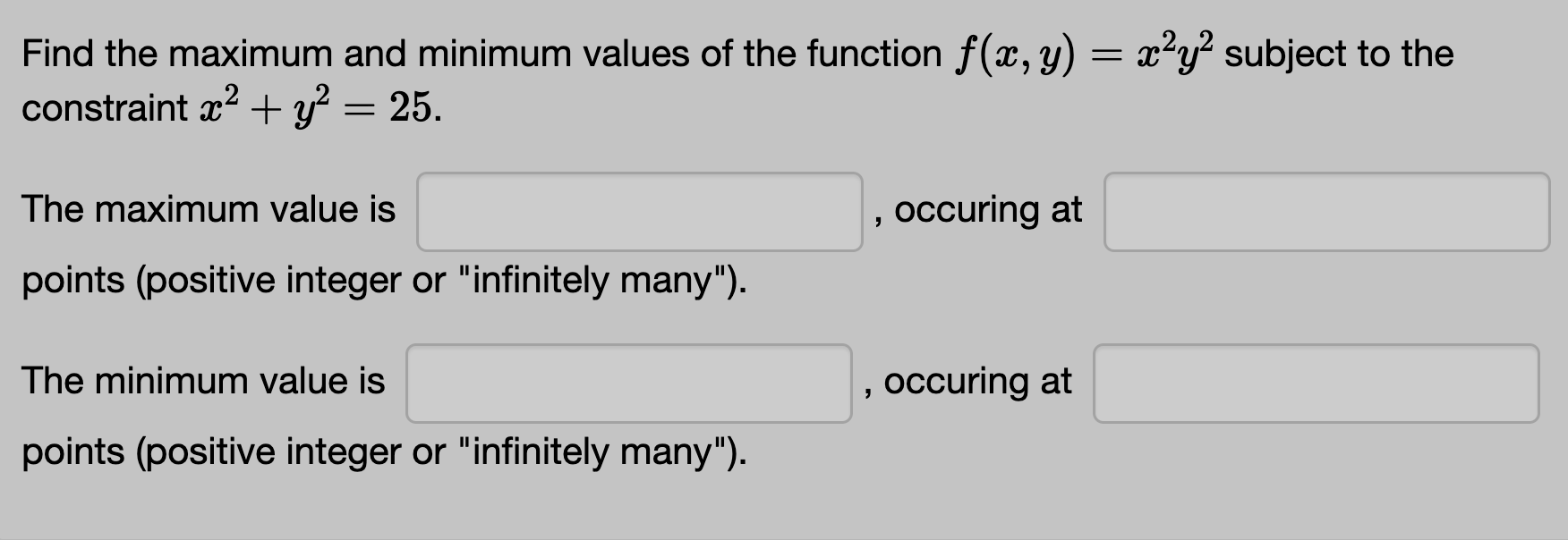 Solved Find the maximum and minimum values of the function | Chegg.com