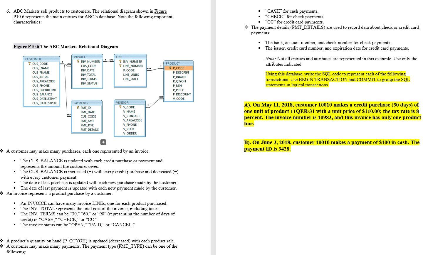 Solved 6. ABC Markets sell products to customers. The | Chegg.com