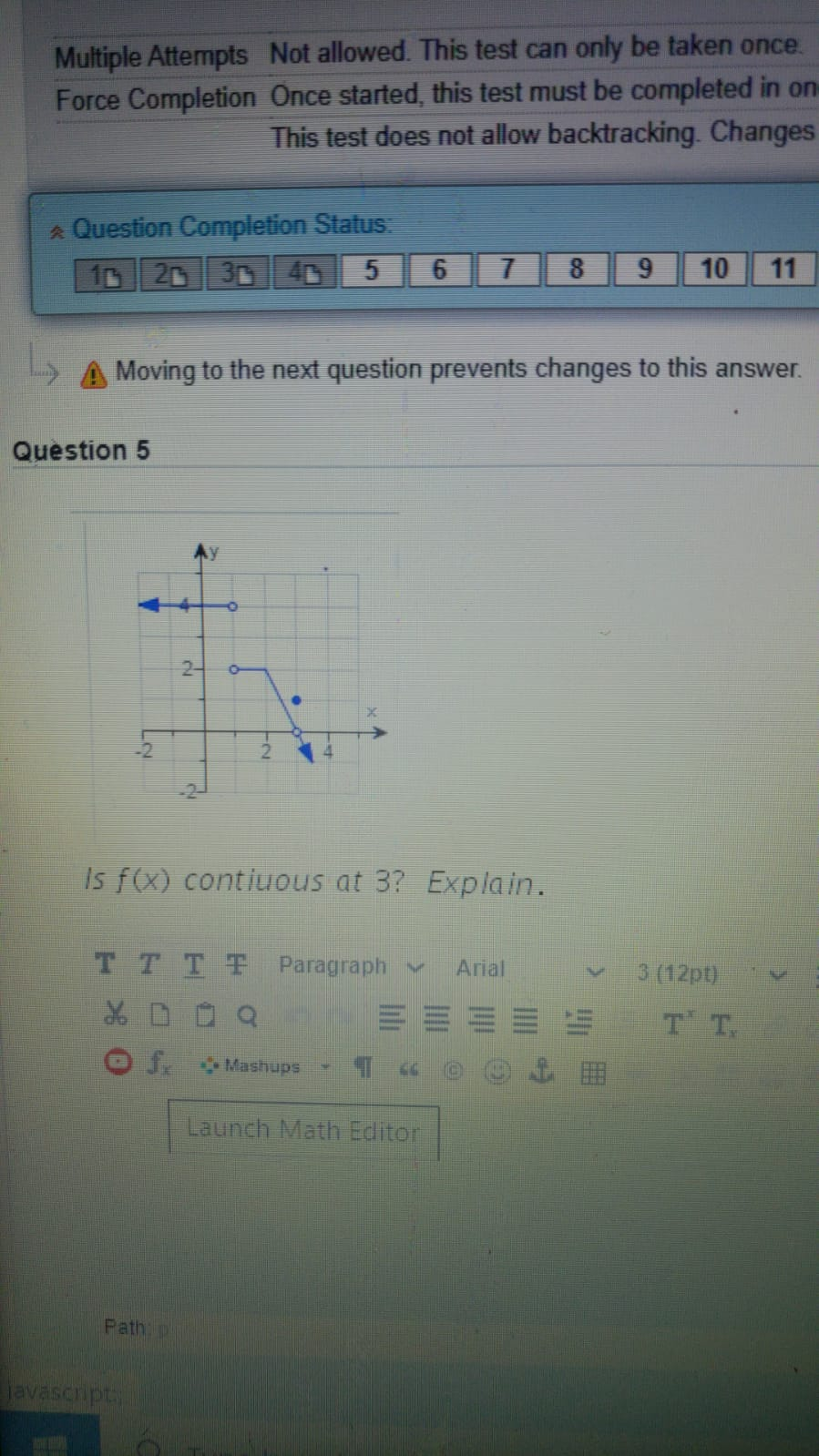 Solved Multiple Attempts Not allowed. This test can only be | Chegg.com