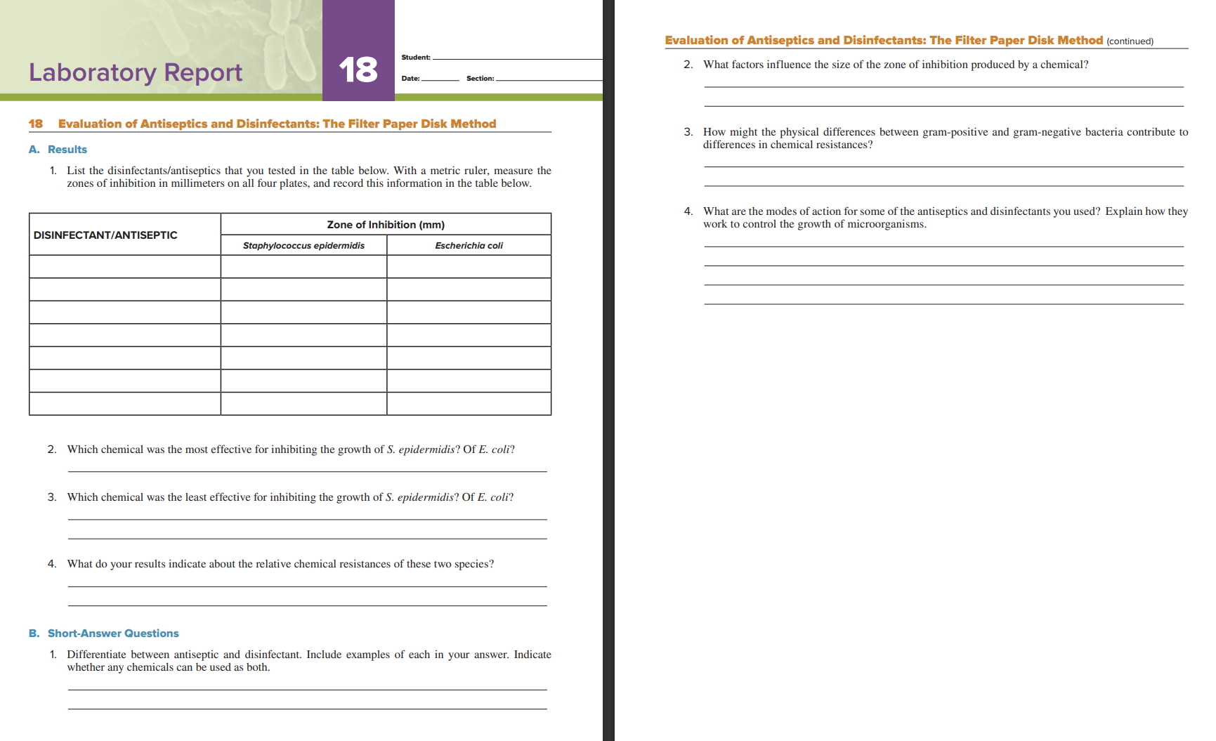 Solved Laboratory Report 16 Student: (continued) 16 Effects | Chegg.com