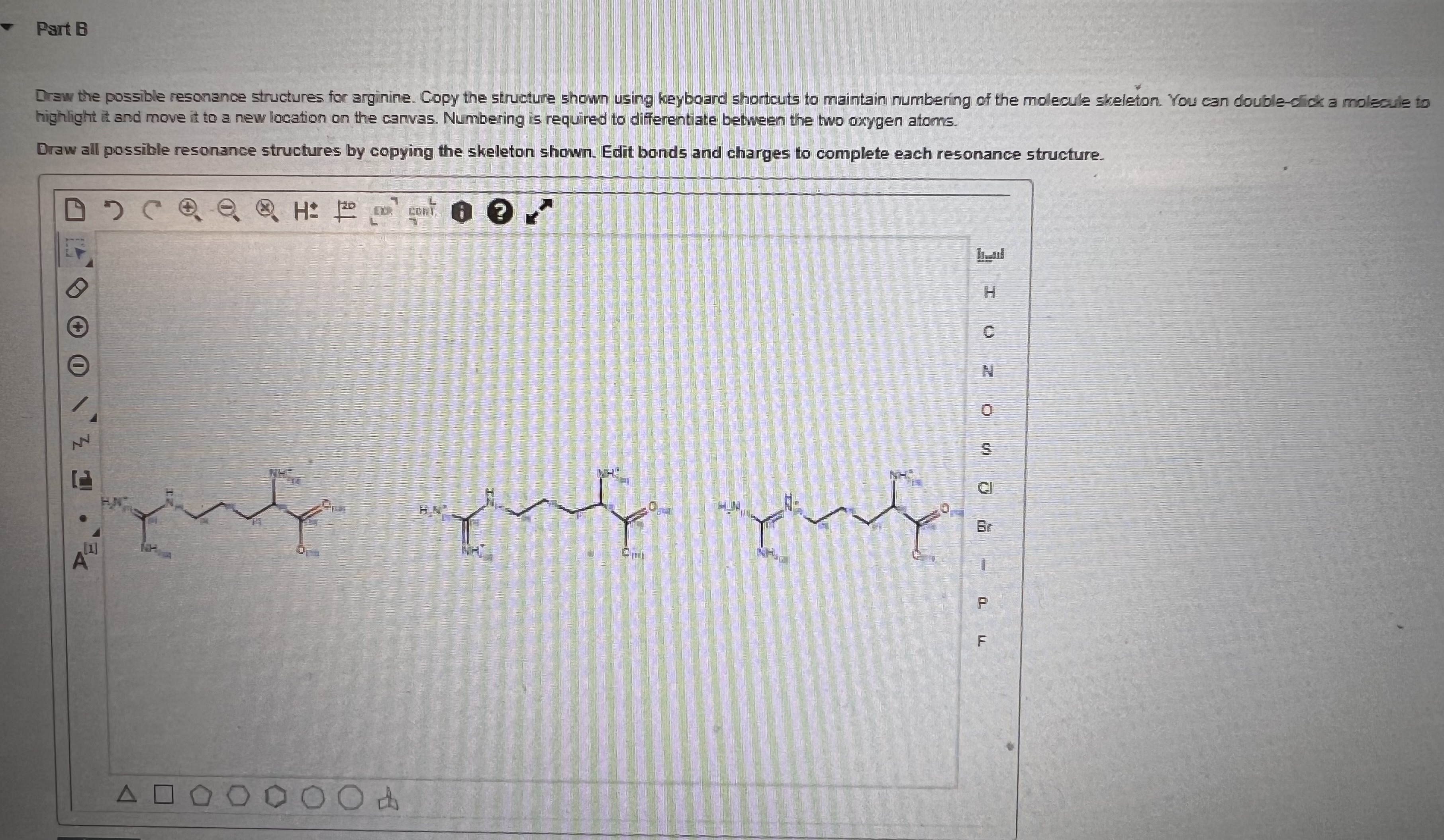 Solved Draw the possible resonance structures for arginine. | Chegg.com