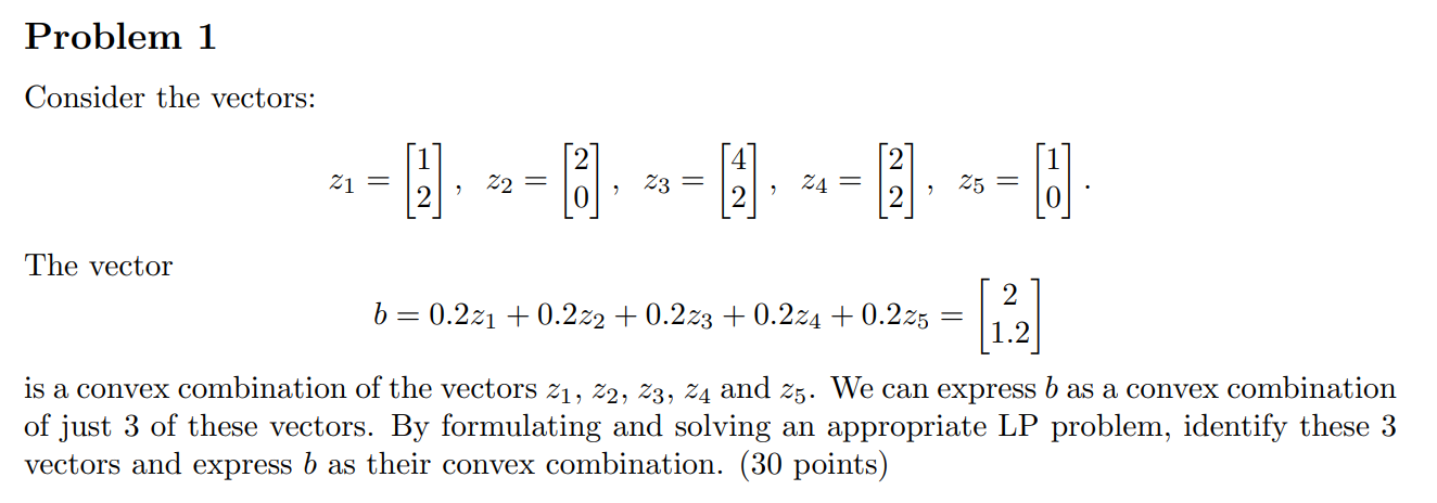 Solved Consider the vectors: | Chegg.com