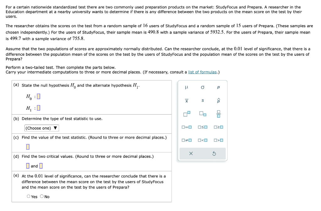Solved For a certain nationwide standardized test there are | Chegg.com