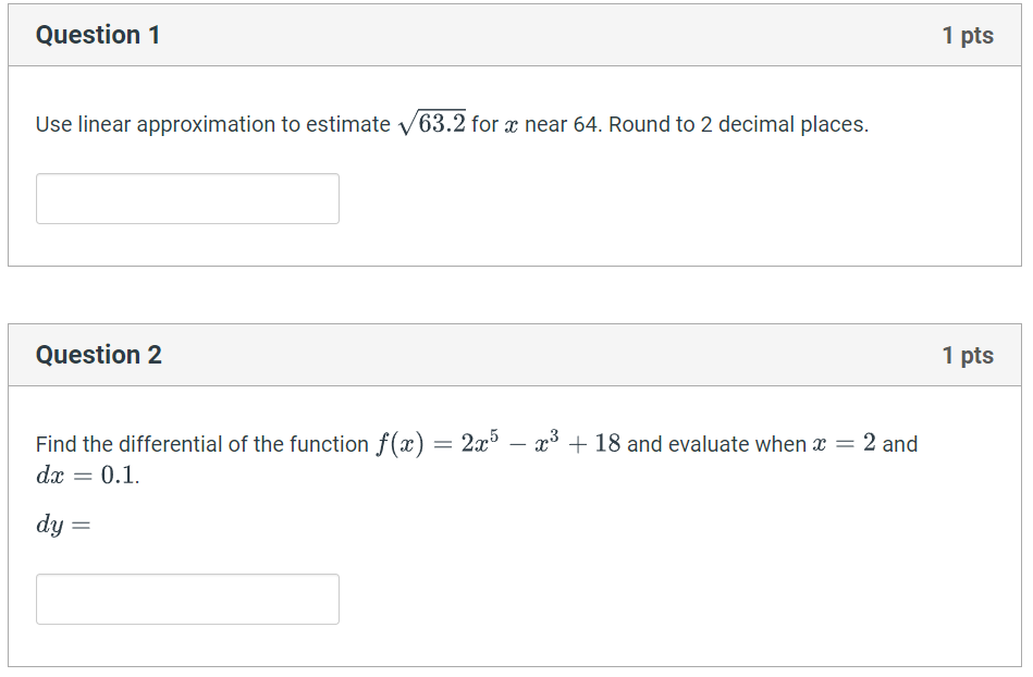 Use linear approximation to estimate 63.2 for x near | Chegg.com