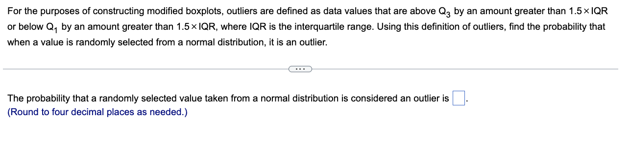 Solved For the purposes of constructing modified boxplots, | Chegg.com