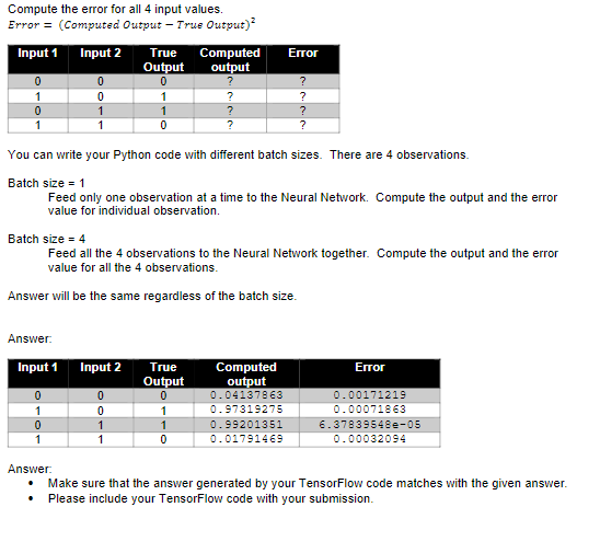 Please help step by step for tensorflow with a final | Chegg.com