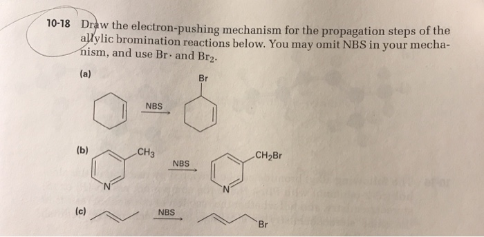 Solved Draw the electron-pushing mechanism for the | Chegg.com