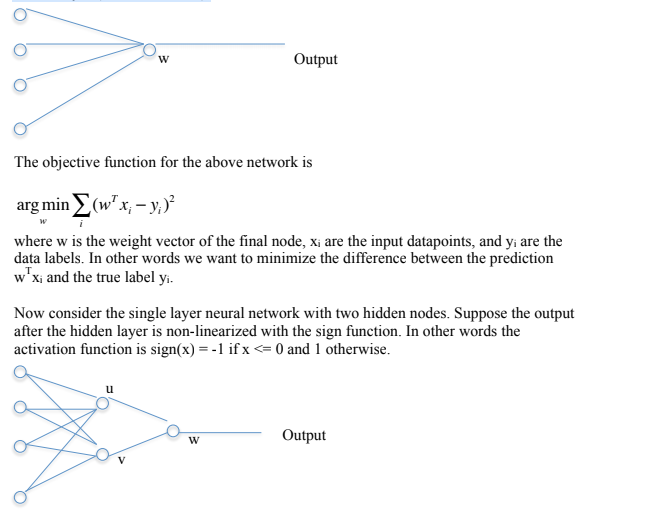 Neural networks: The least squares classifier is a | Chegg.com