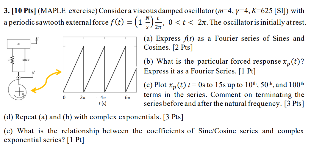 Solved 3. [10 Pts] (MAPLE exercise) Consider a viscous | Chegg.com