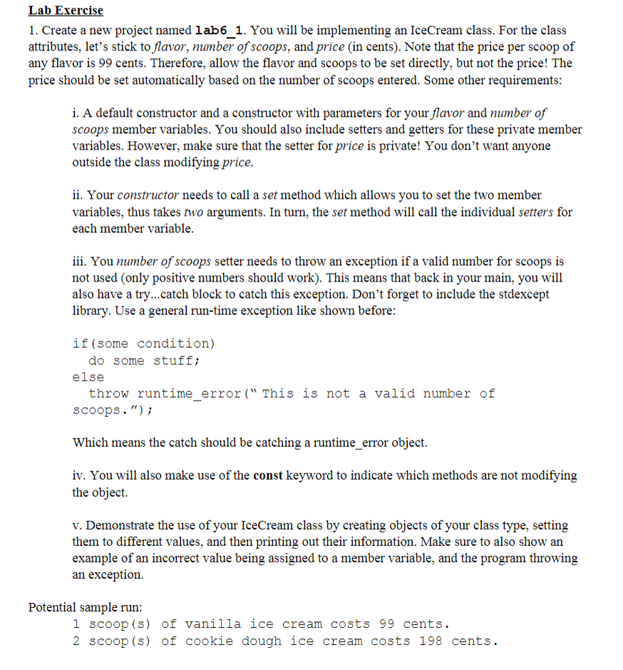 Solved ise 1. Create a new project named lab6 1. You will be | Chegg.com