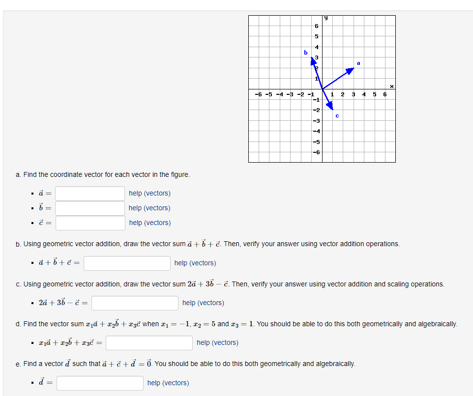 Solved a. Find the coordinate vector for each vector in the | Chegg.com
