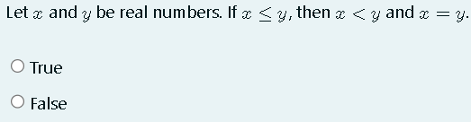 Solved Let x and y be real numbers. If x≤y, then x | Chegg.com