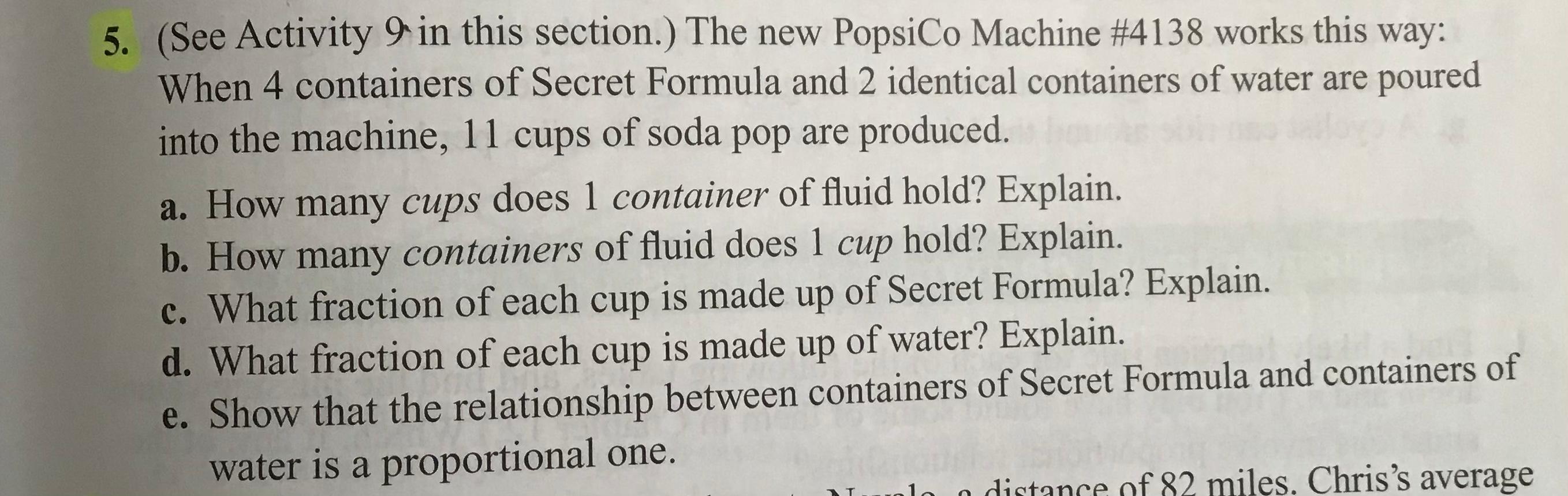 Solved 5. (See Activity 9 in this section.) The new PopsiCo | Chegg.com