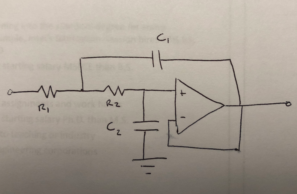 (d) Design a second-order notch filter with a notch | Chegg.com