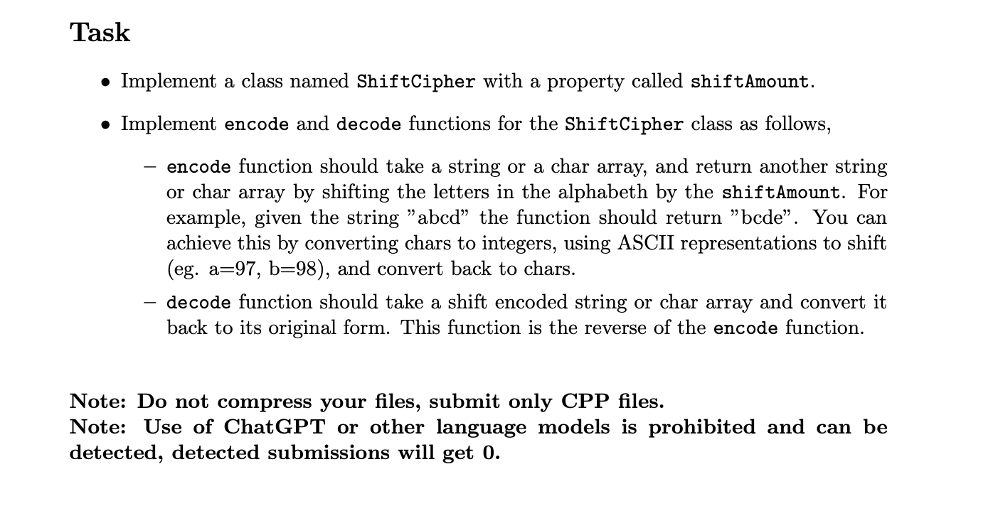 Note: Do not compress your files, submit only CPP | Chegg.com
