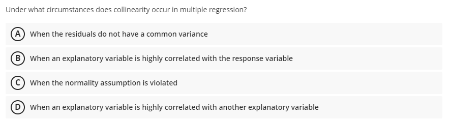 Solved Under what circumstances does collinearity occur in | Chegg.com