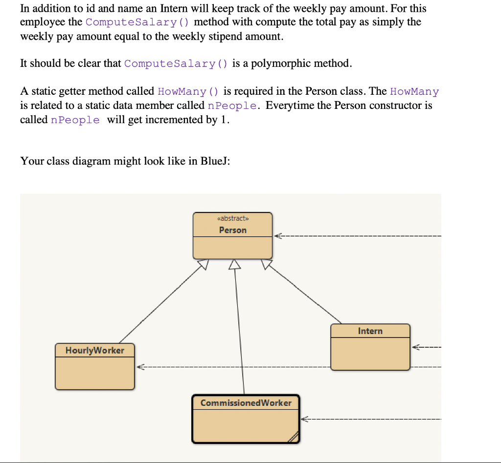 Solved In Java you are to implement an employee payroll | Chegg.com