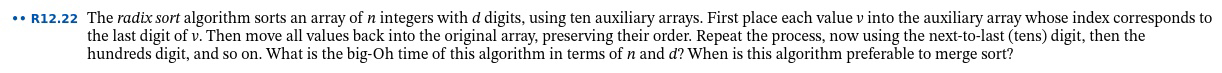 Solved P12 4 Implement The Radix Sort Algorithm Described