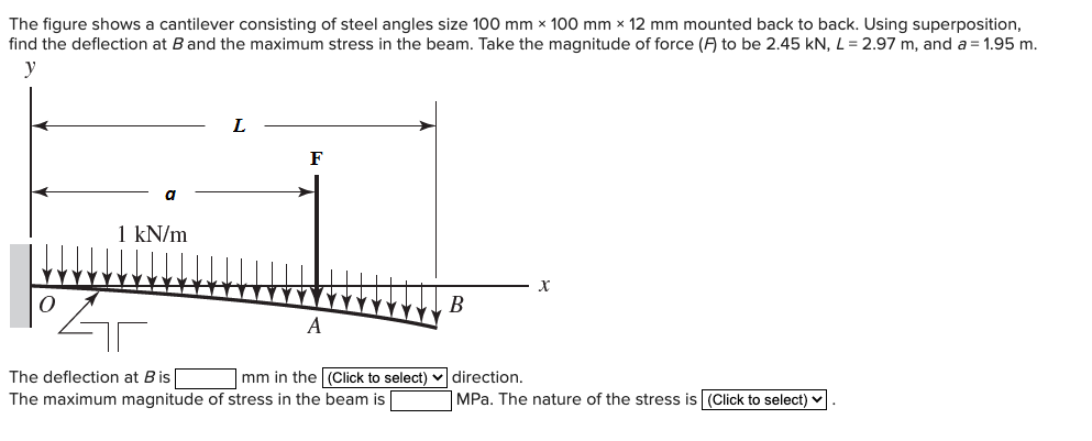 Solved The figure shows a cantilever consisting of steel | Chegg.com