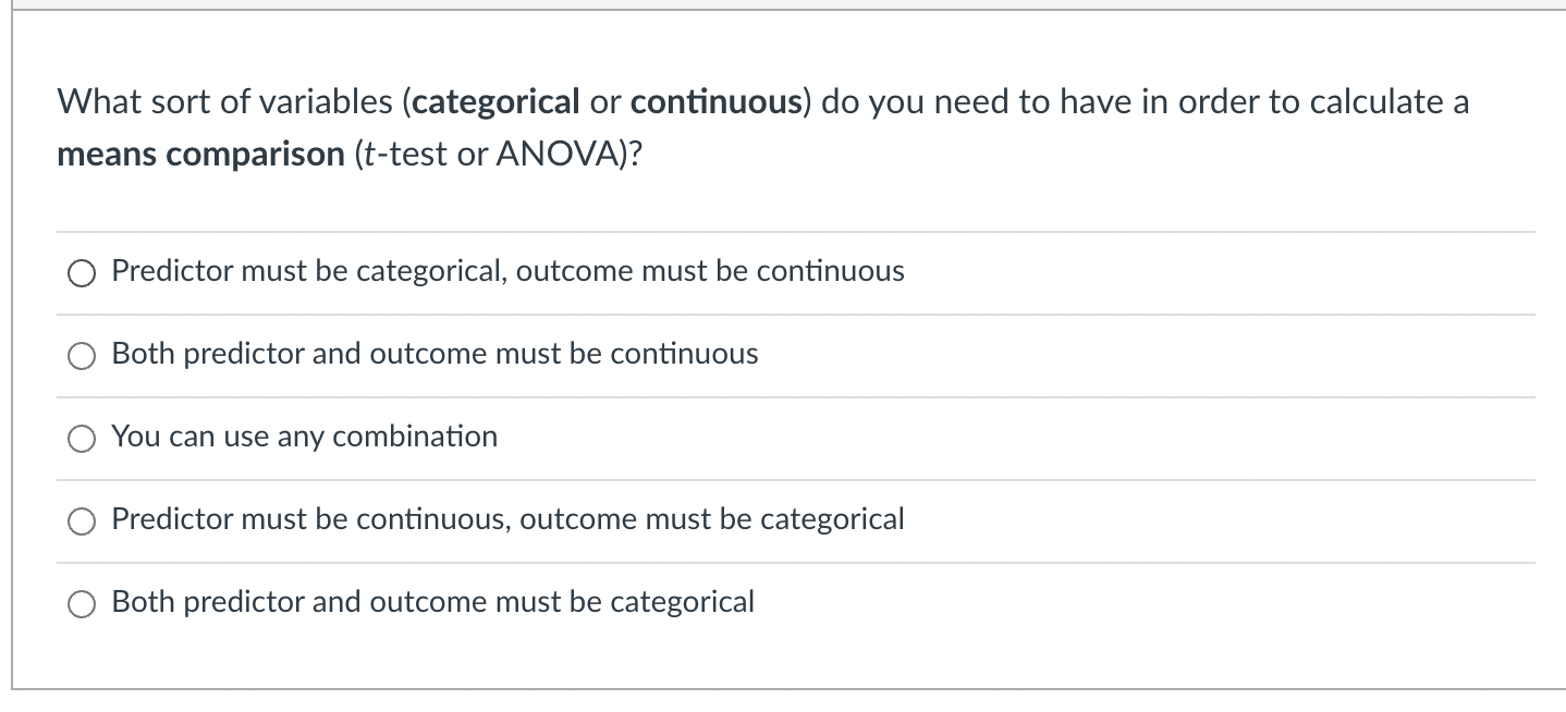 Solved What sort of variables (categorical or continuous) do | Chegg.com