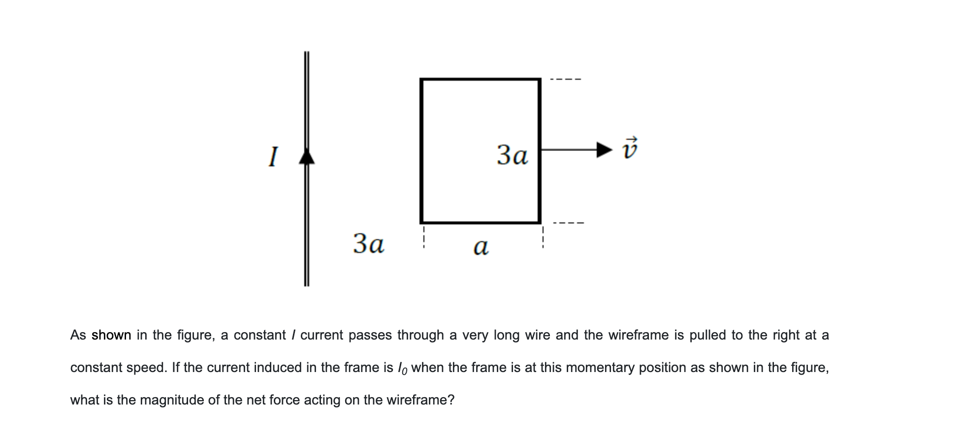 Solved 1 3a - 3a -- a As shown in the figure, a constant I | Chegg.com