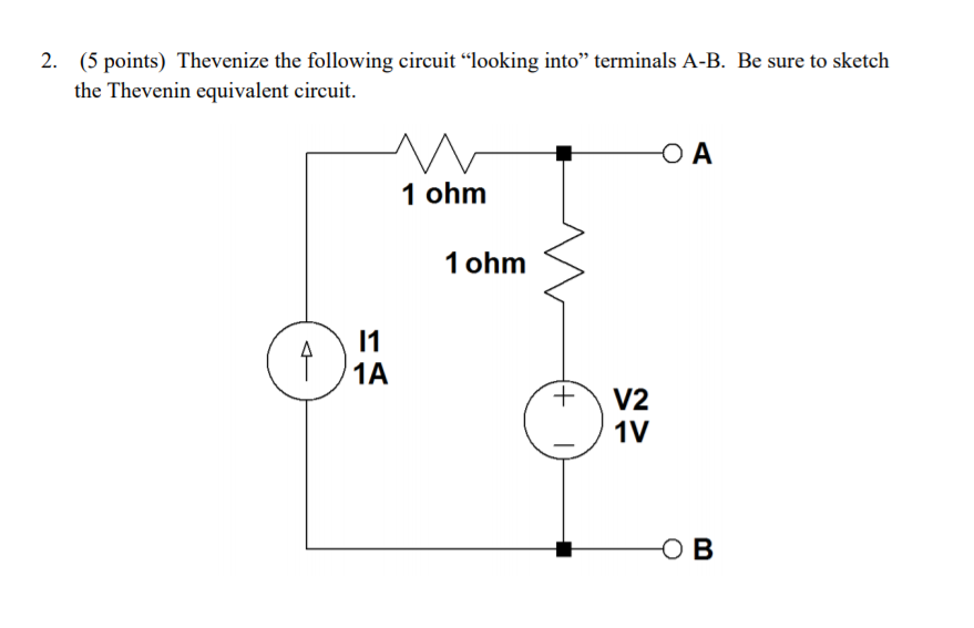 Solved 2. (5 points) Thevenize the following circuit | Chegg.com