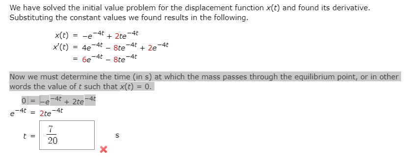 Solved -40 + 2te -40 -40 x'(t) = 4e-4 We have solved the | Chegg.com