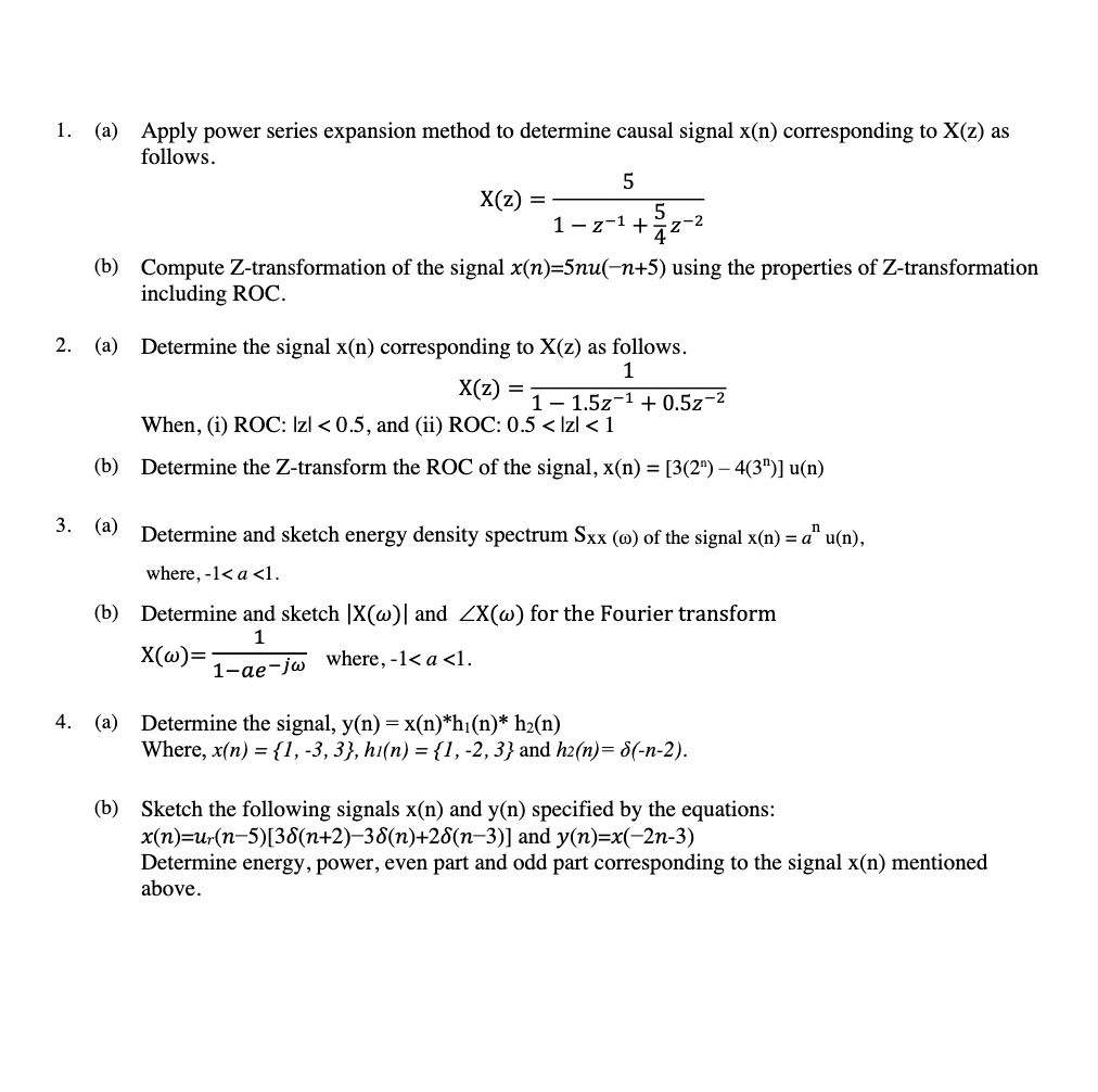 Solved 1. (a) Apply power series expansion method to | Chegg.com
