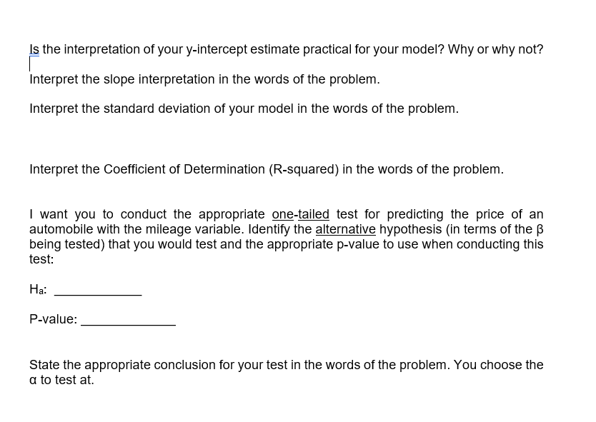 Solved Least Squares Linear Regression of Price Predictor | Chegg.com