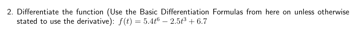 Solved Differentiate the function (Use the Basic | Chegg.com