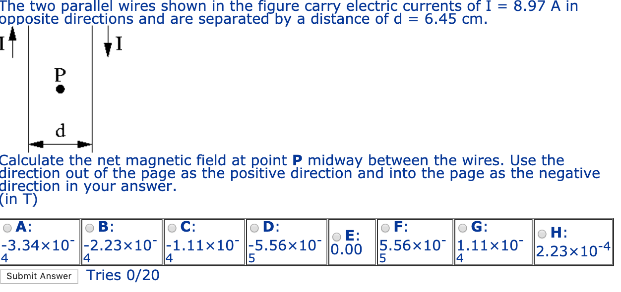 Solved The two parallel wires shown in the figure carry | Chegg.com