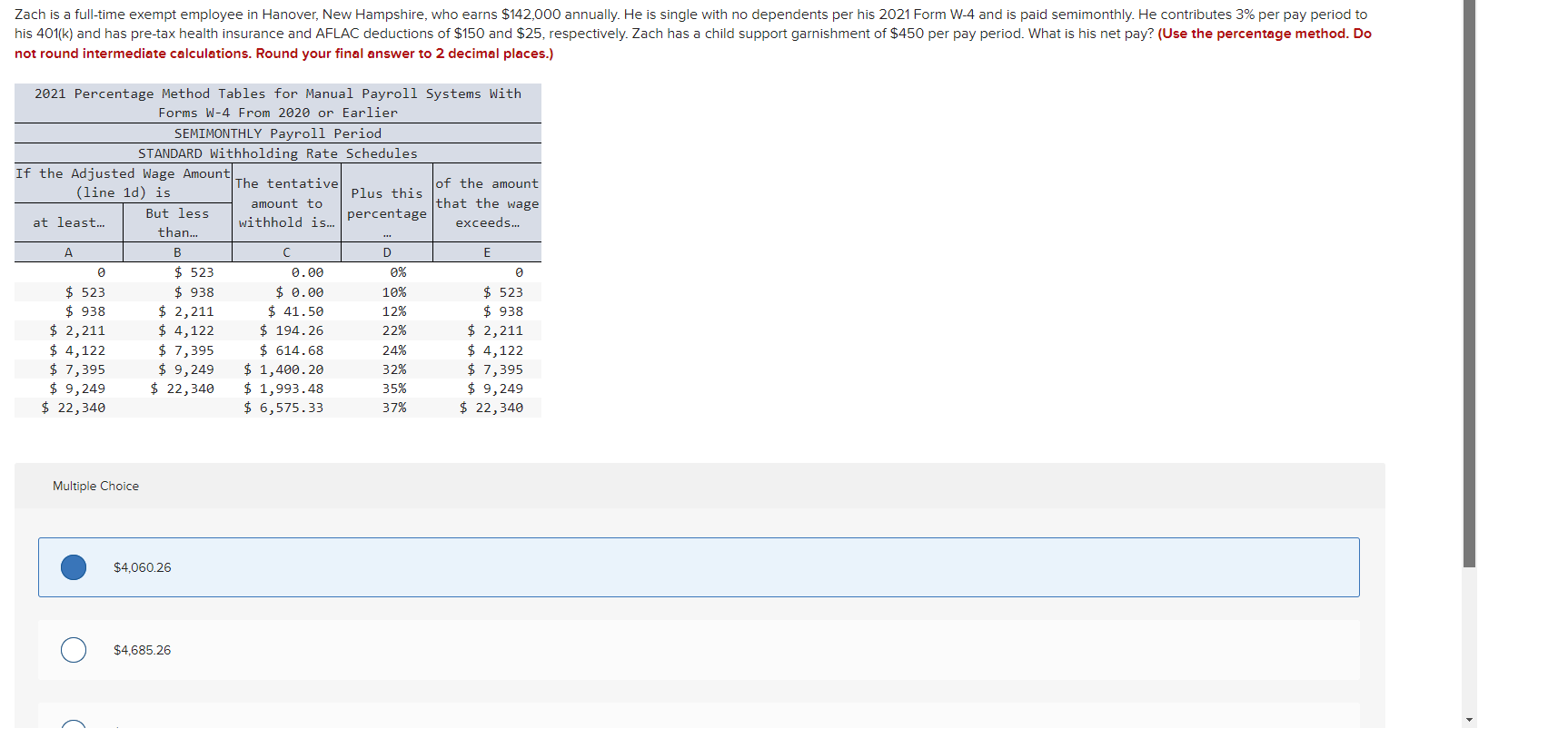 Solved not round intermediate calculations. Round your final | Chegg.com