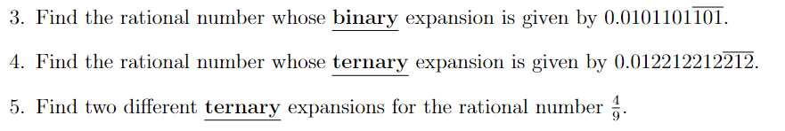 Solved Find the rational number whose binary expansion is | Chegg.com