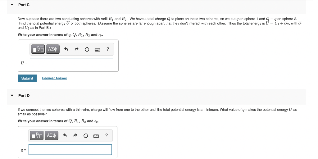 Solved Suppose that a conducting sphere of radius R carries | Chegg.com