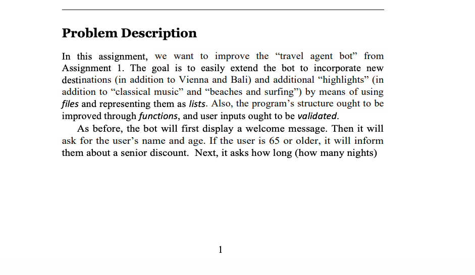 Solved Problem Description In this assignment, we want to | Chegg.com
