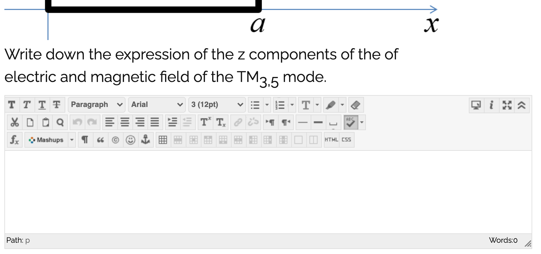 Solved Consider the rectangular metallic waveguide shown in | Chegg.com