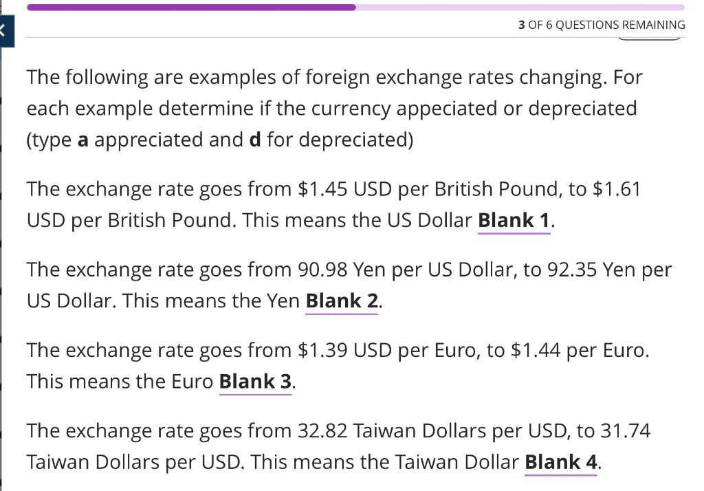 Solved The Following Are Examples Of Foreign Exchange Rates Chegg