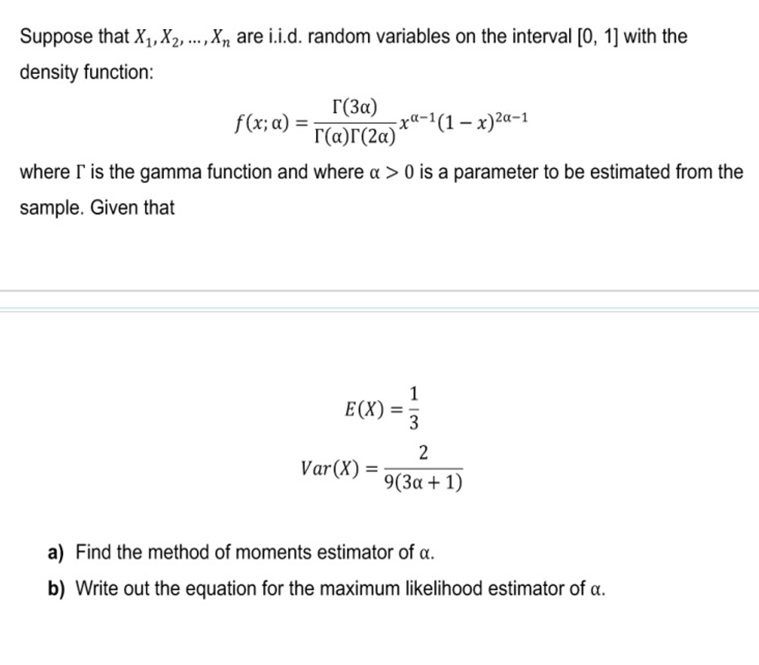 Suppose that x1,x2,dots,xn ﻿are i.i.d. ﻿random | Chegg.com
