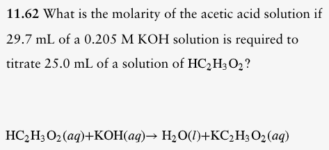 Solved HC2H3O2(aq)+KOH(aq)→H2O(l)+KC2H3O2(aq) | Chegg.com